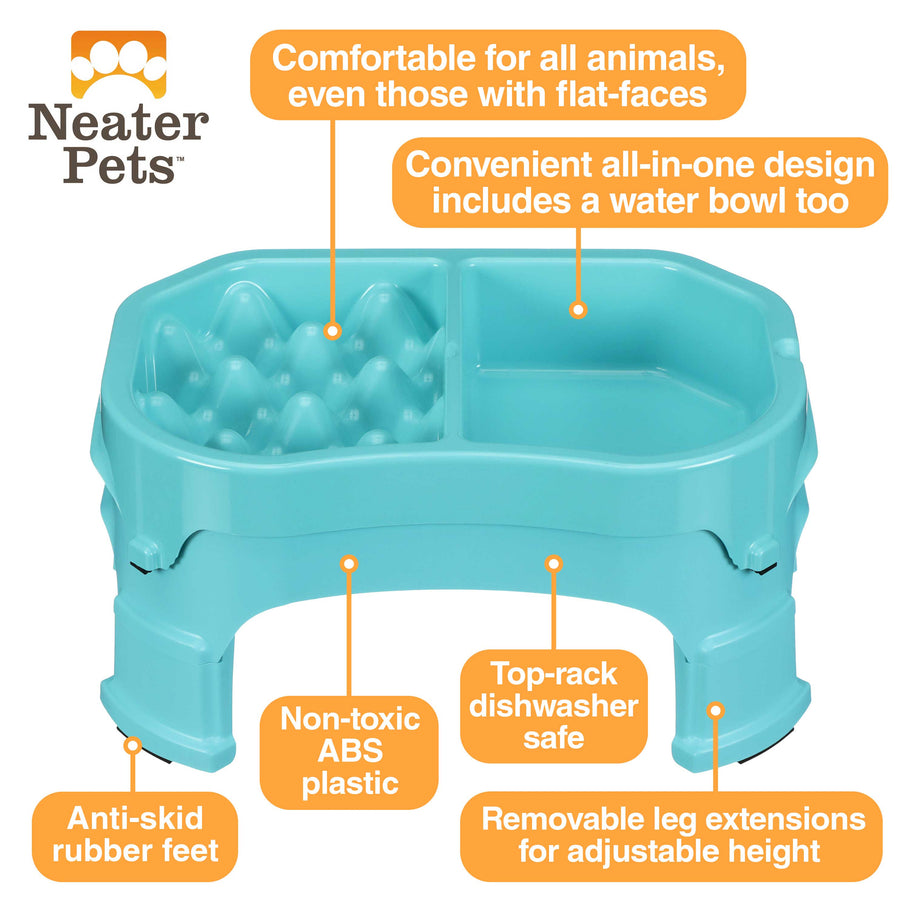 Neater Slow Feeder Double Diner | Slow Feed Bowl for Dogs & Cats ...